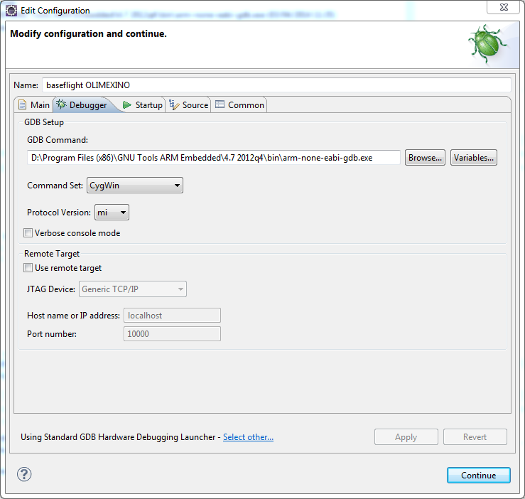 Hardware Debugging In Eclipse · Cleanflight